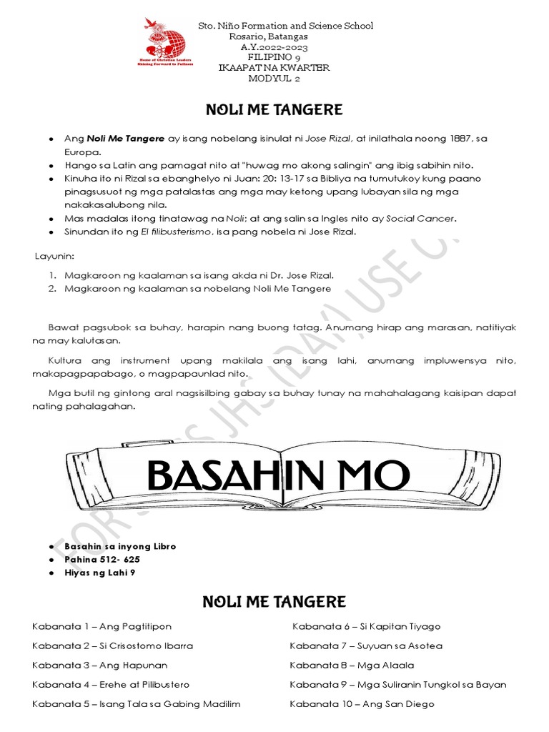 Noli Me Tangere Kabanata 1 64 | PDF