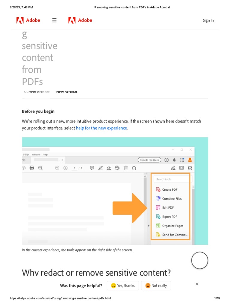 Removing Sensitive Content From PDFs in Adobe Acrobat | PDF ...