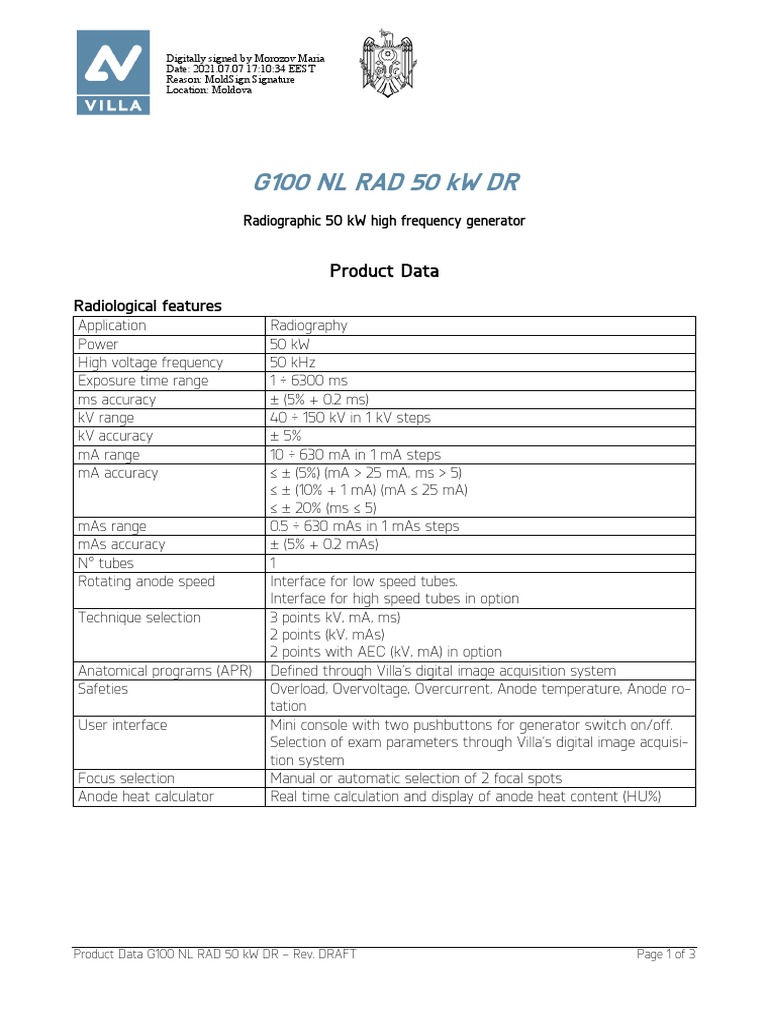 g100 NL Rad 50 KW DR en Rev - Semnat | PDF