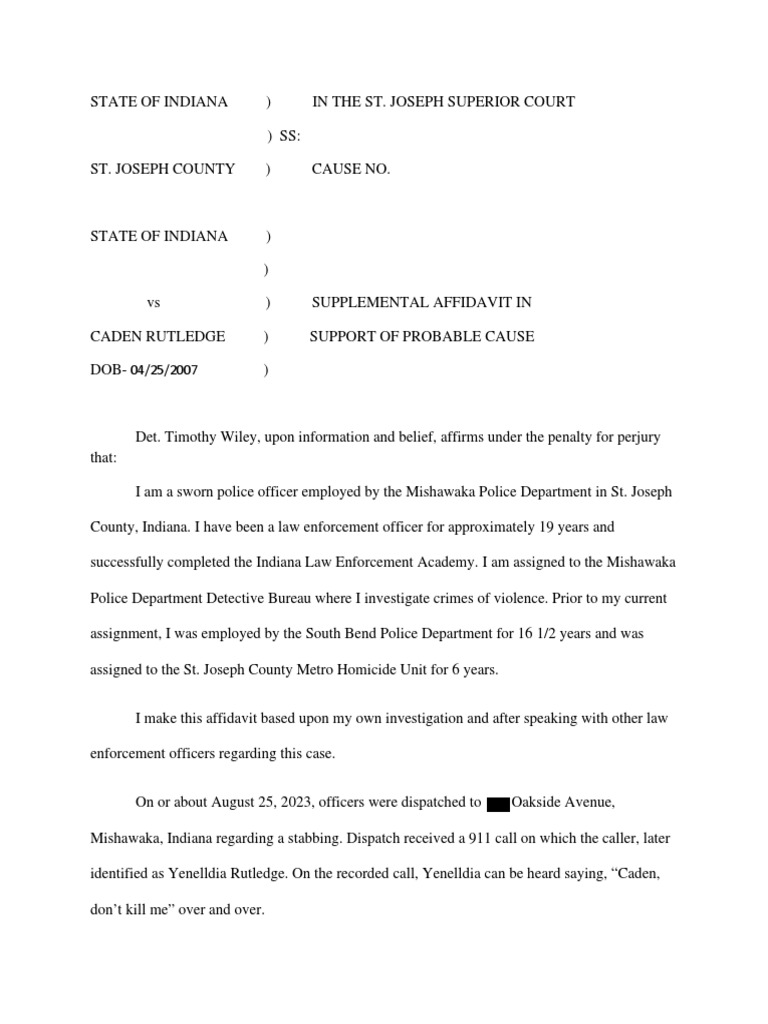 Rutledge, Caden Probable Cause | PDF | Social Science