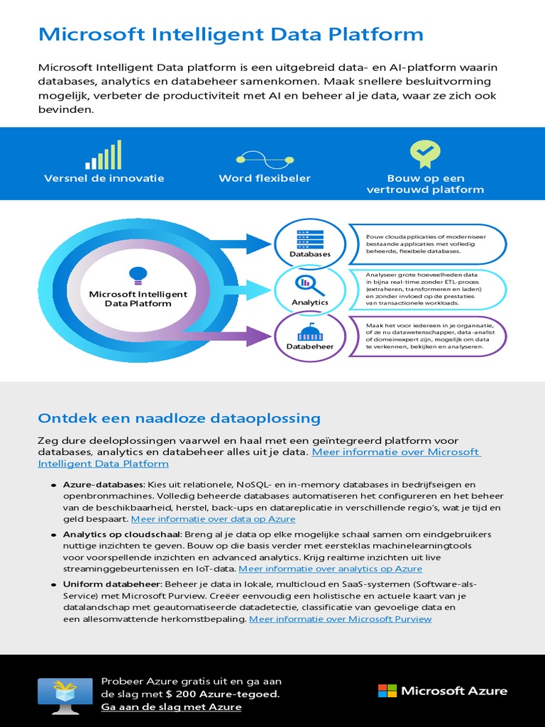 Microsoft Intelligent Data Platform Infographic | PDF