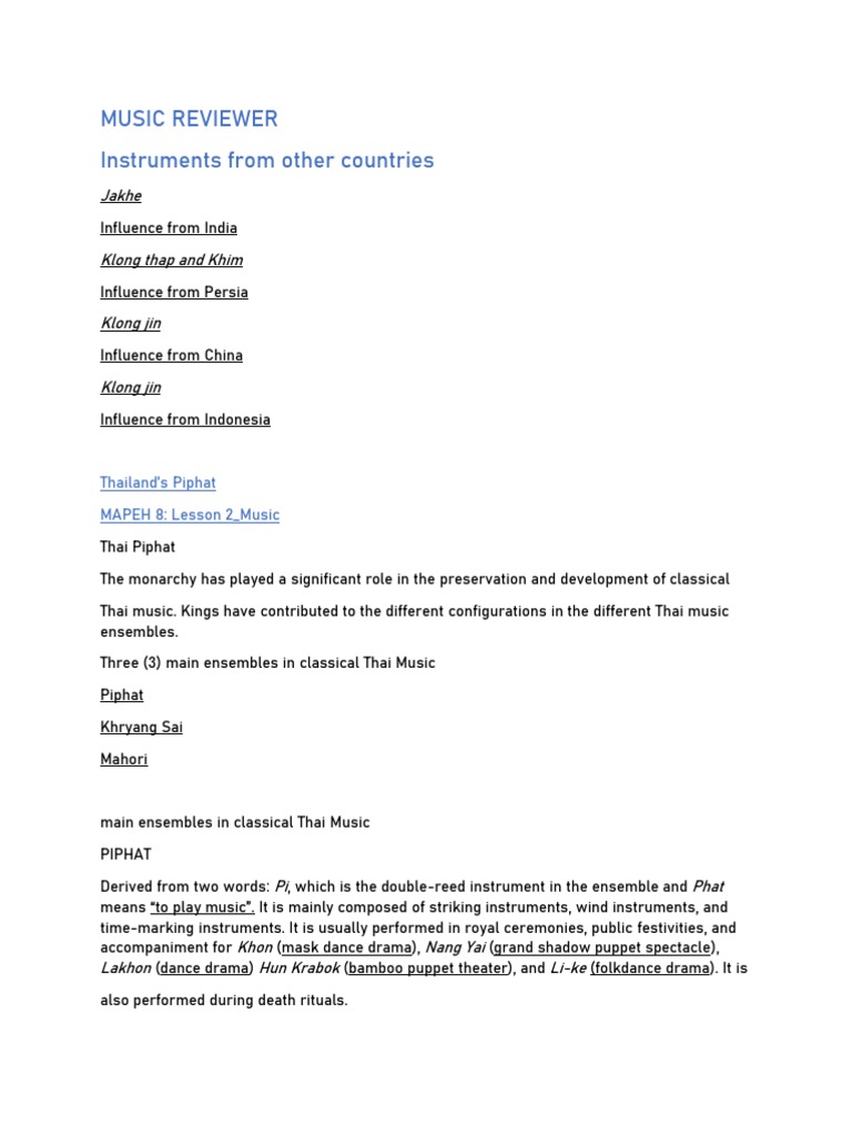 Music Reviewer | PDF | Entertainment | Musical Instruments