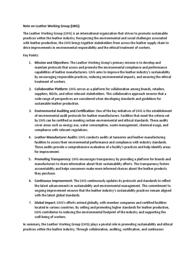 Sustainable Leather Practices | PDF | Sustainability | Audit