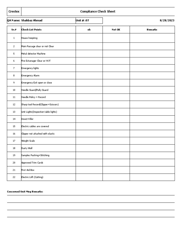 Compliance Format | PDF