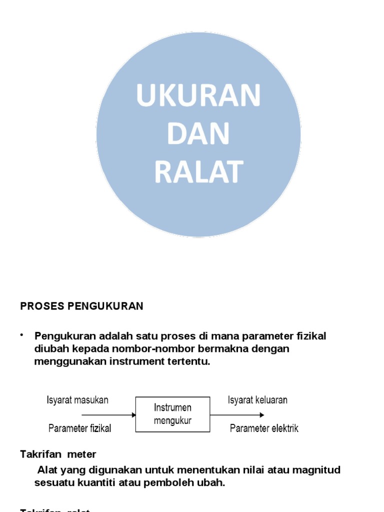 Jenis dan Punca Ralat Pengukuran | PDF