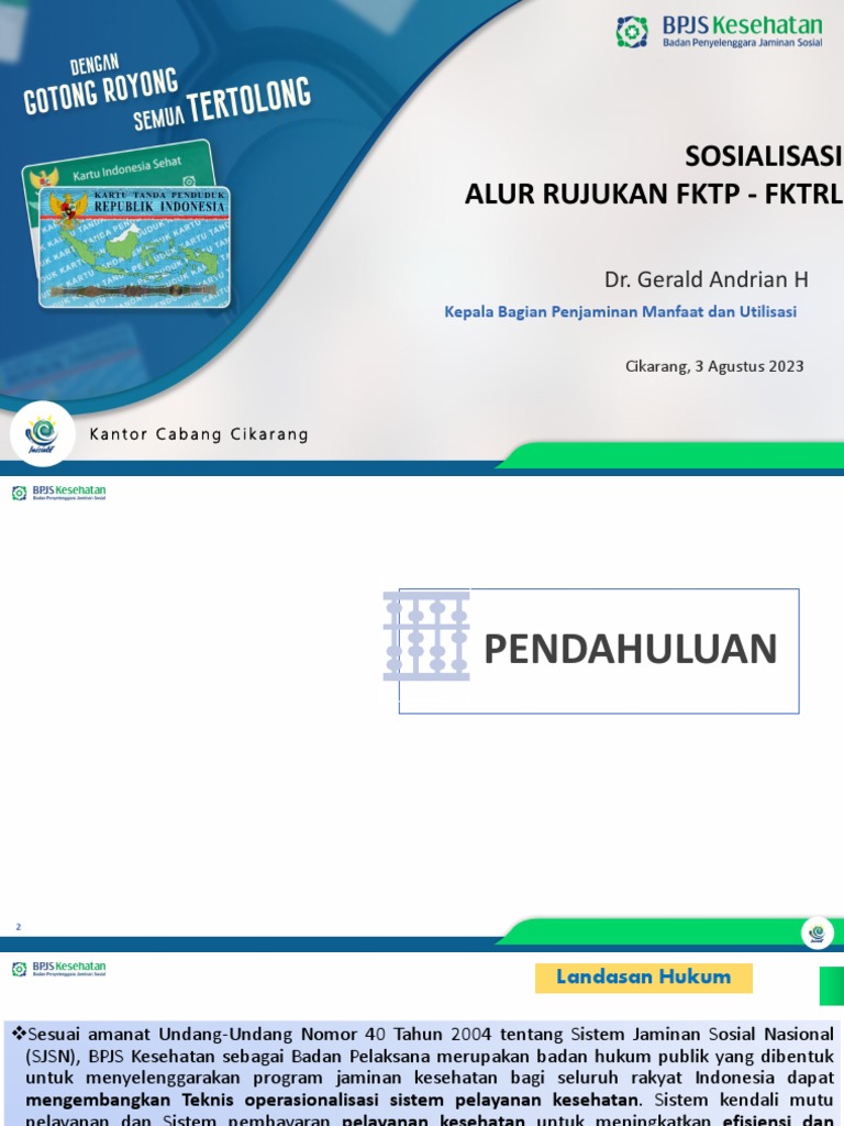Materi Alur Rujukan FKTP - FKRTL Net | PDF
