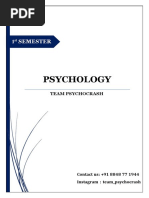 Introduction To Psychology Lecture Notes | PDF | Psychology | Science