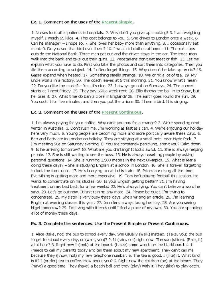 Ex - Present S.-Present C. | PDF