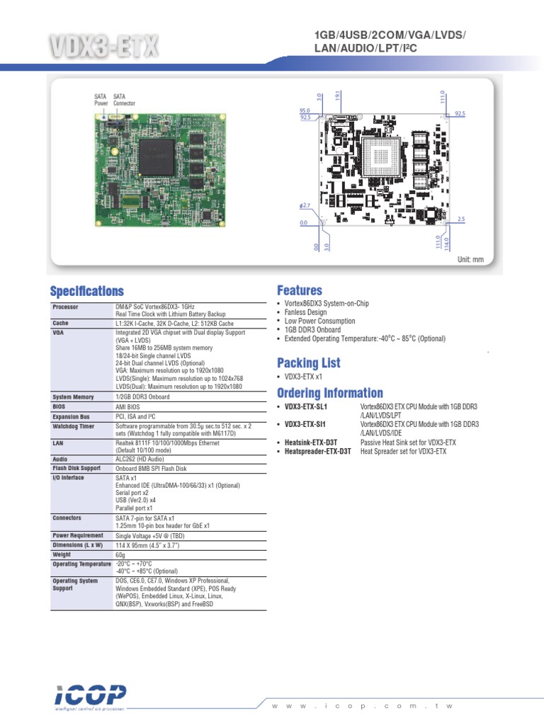 VDX3 Etx | PDF | System On A Chip | Cpu Cache