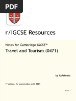 Travel and Tourism Chap 1-5 Notes | PDF | Cost Of Living | Career & Growth