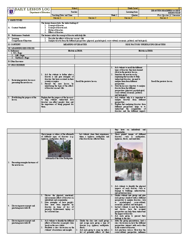 DLL DRRR Quarter 1 Week 2 | PDF