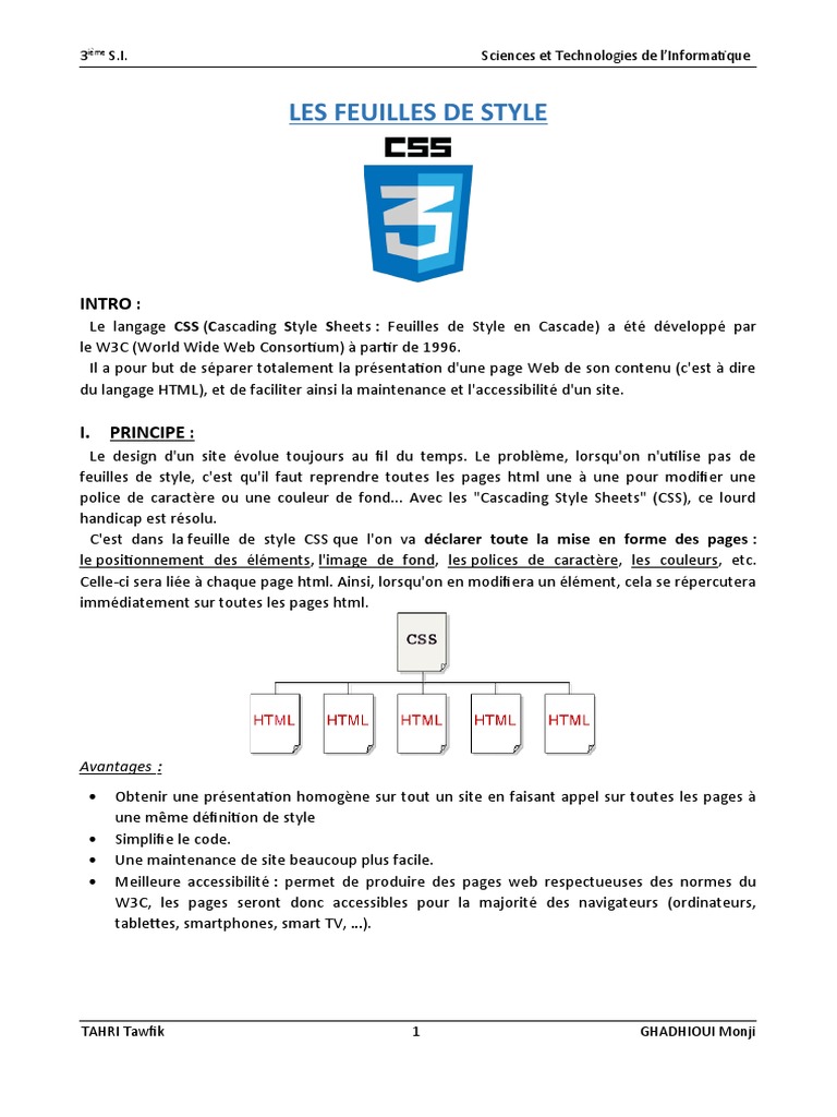 2 Cours Css3 | PDF | Html | Programmation web