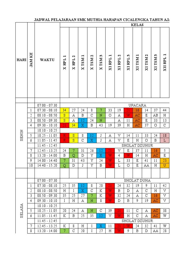 Jadwal PTMT | PDF | Languages | Foreign Language Studies