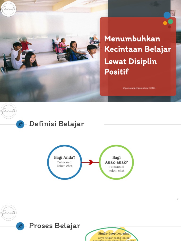 Menumbuhkan Kecintaan Belajar Lewat Positif Disiplin | PDF