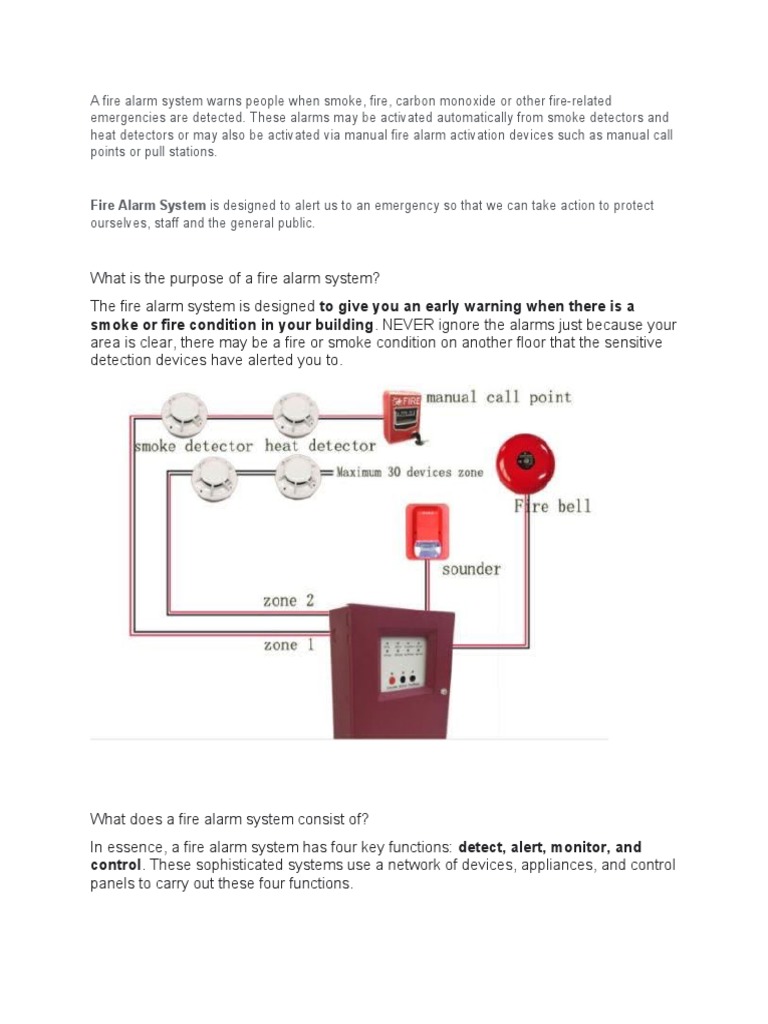 Fire Alarm System Pdf Security Alarm Safety