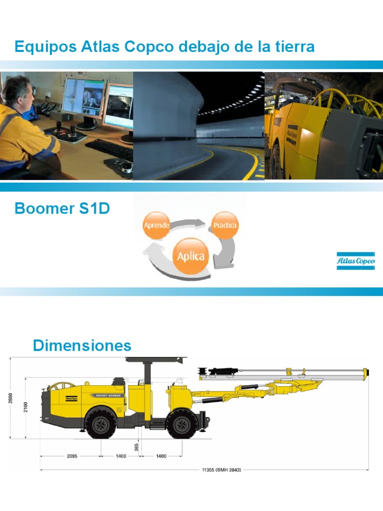 Especificaciones del Boomer S1D Epiroc | PDF | Perforación | Vehículos