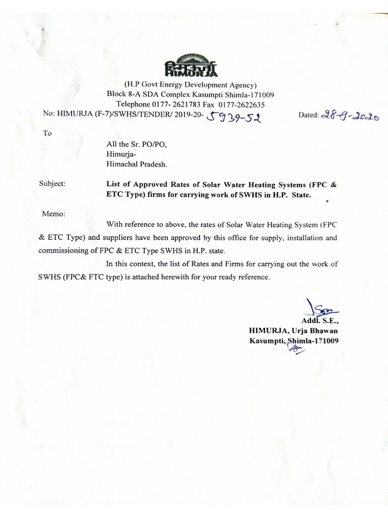 Swhs Rates 2020 | PDF