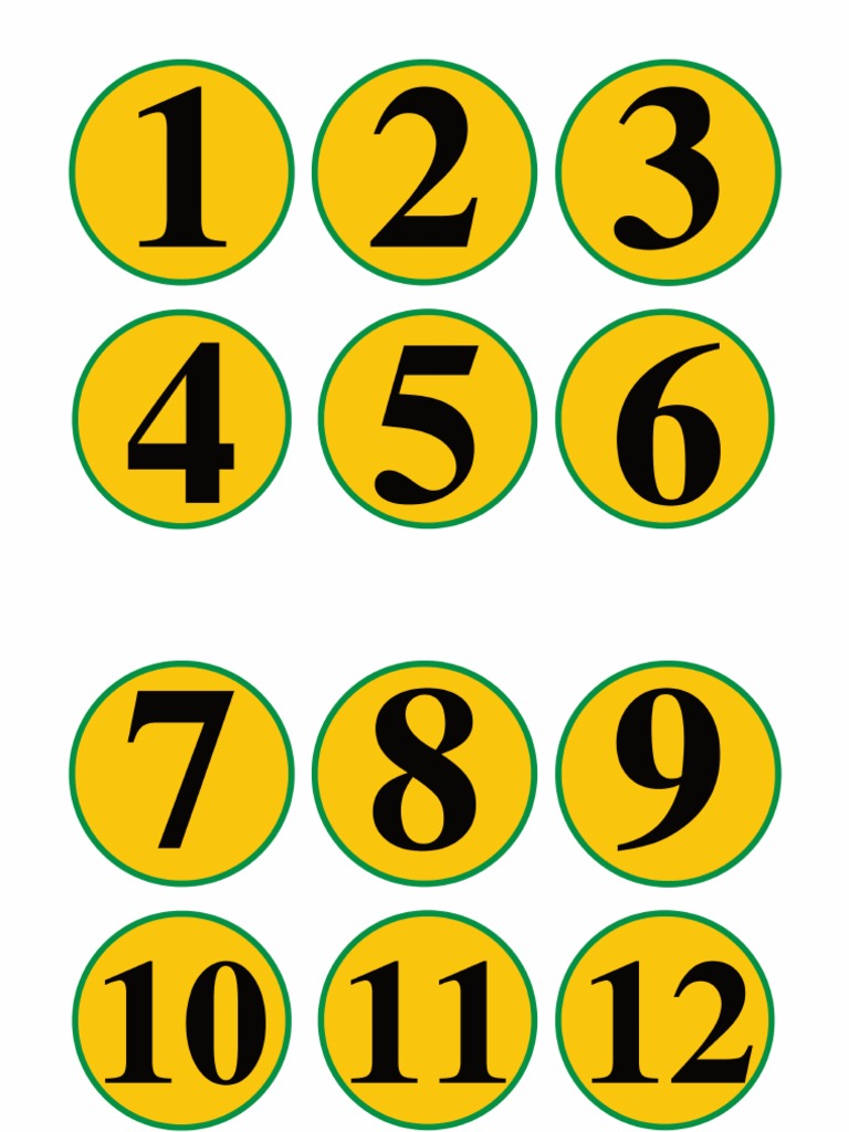 Nature Number Circles Flashcards | PDF
