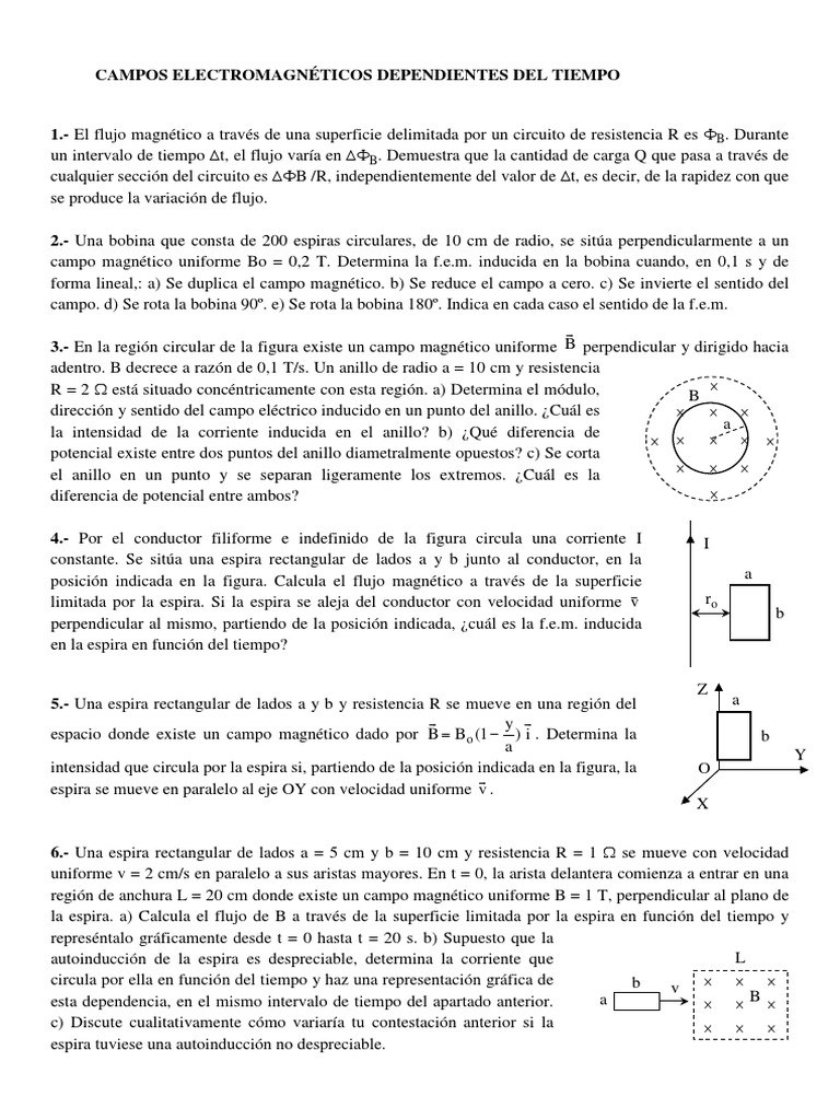Prob Tema5 Induccion | PDF | Inductor | Corriente eléctrica