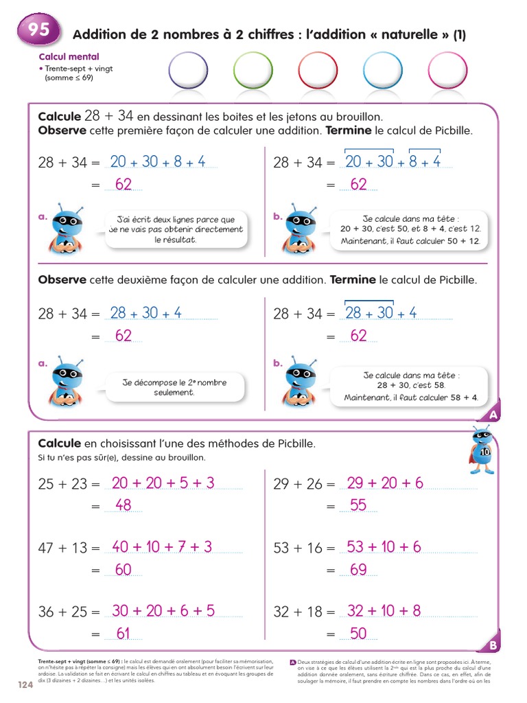 Exercices de Maths Picbille CP | PDF