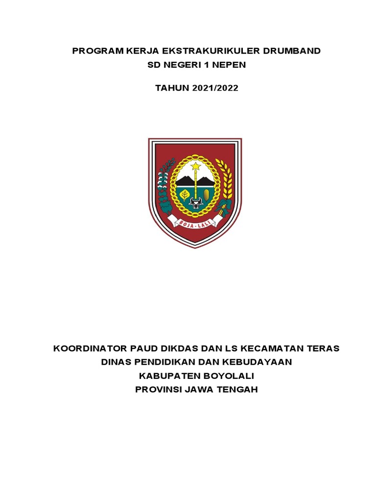 Program Kerja Ekstrakurikuler Drumband | PDF Program Kerja Ekstrakurikuler Drumband | PDF