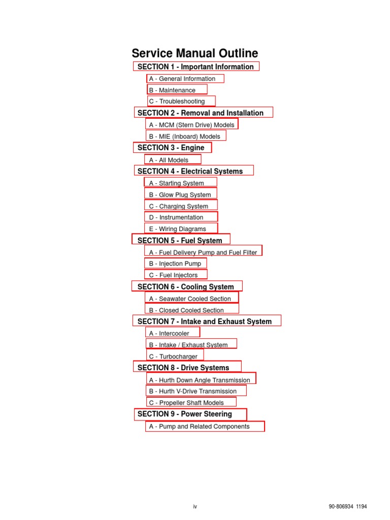 Mercruiser D219 Service Manual | PDF | Propeller | Engines