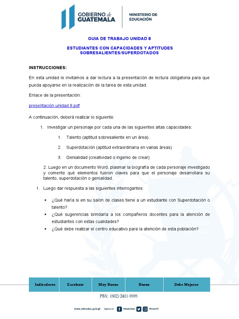 Guia Unidad 8 | PDF