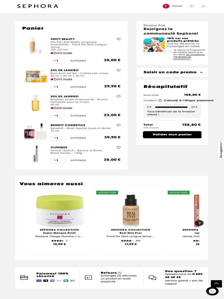 Panier SEPHORA | PDF | Détaillants | Marque