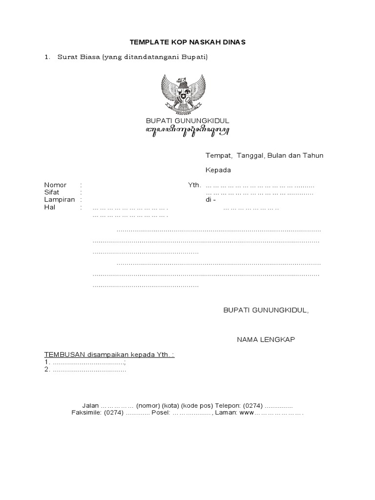 Template Kop Surat UPT, Puskesmas Dan SMP Huruf Jawa (1) | PDF