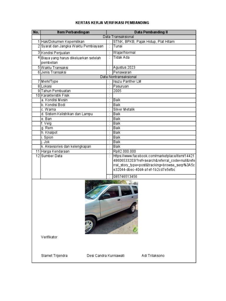 Verifikasi STNK Mobil Solar 2005 | PDF