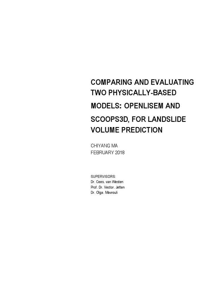 Open LISEM | PDF | Landslide | Earth Sciences
