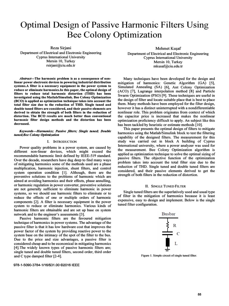 Bee Colony Optimization | PDF | Electronic Filter | Mathematical Optimization