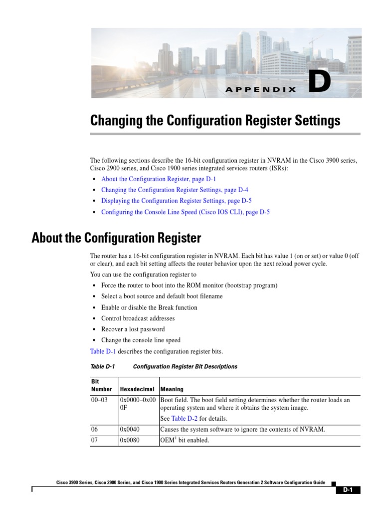 Appendix Dconfigreg | PDF