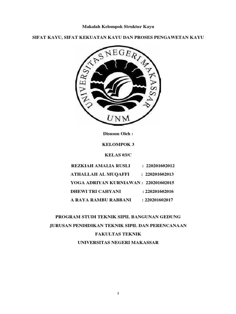 Makalah Struktur Kayu (Kelompok 3) | PDF | Griya & Taman