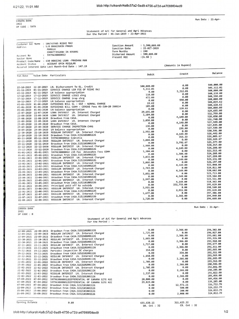 Account Statement | PDF