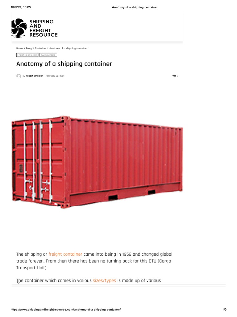 Anatomy of A Shipping Container | PDF | Cargo | Door