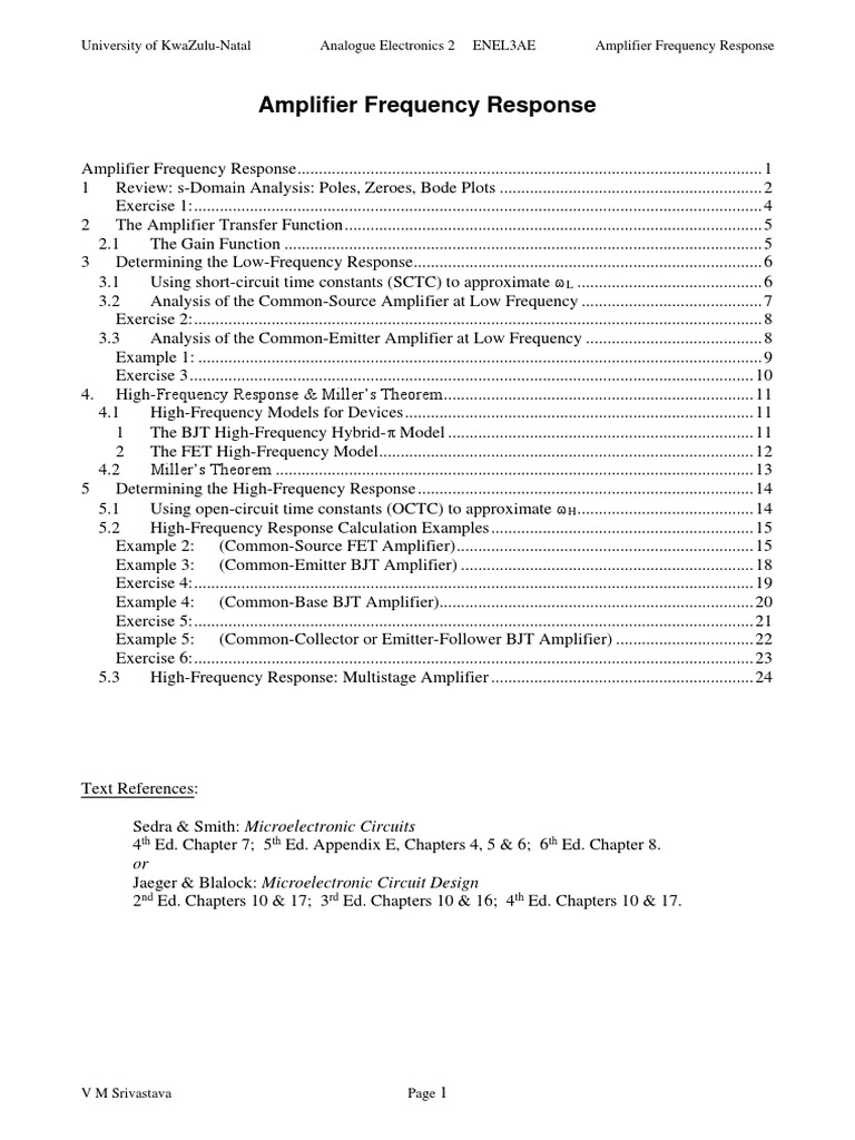 3AE Amplifier Frequency Response 2018 | PDF