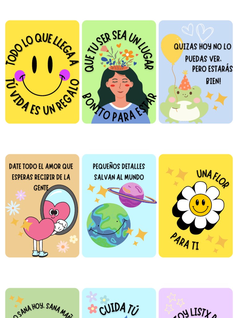 Tarjetas con frases motivacionales | PDF