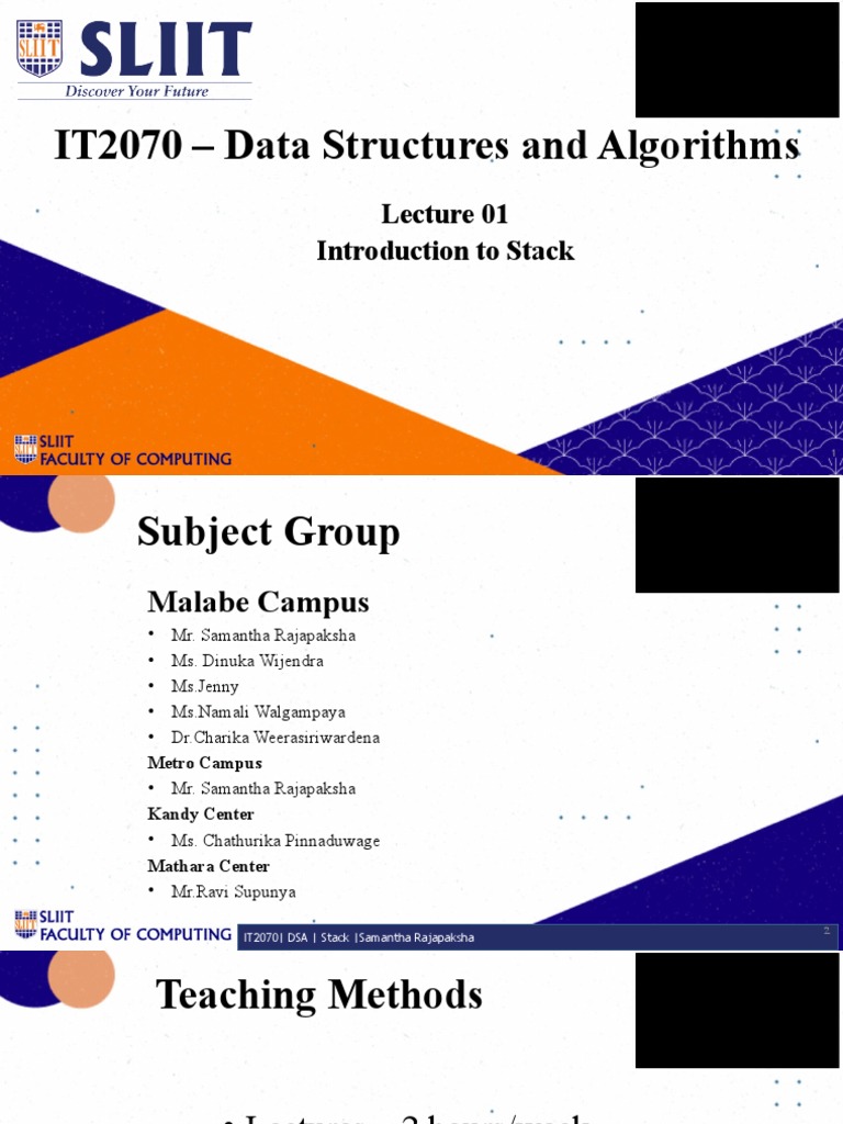 IT2070 Lecture 01 2021 | PDF | Applied Mathematics | Mathematical Logic