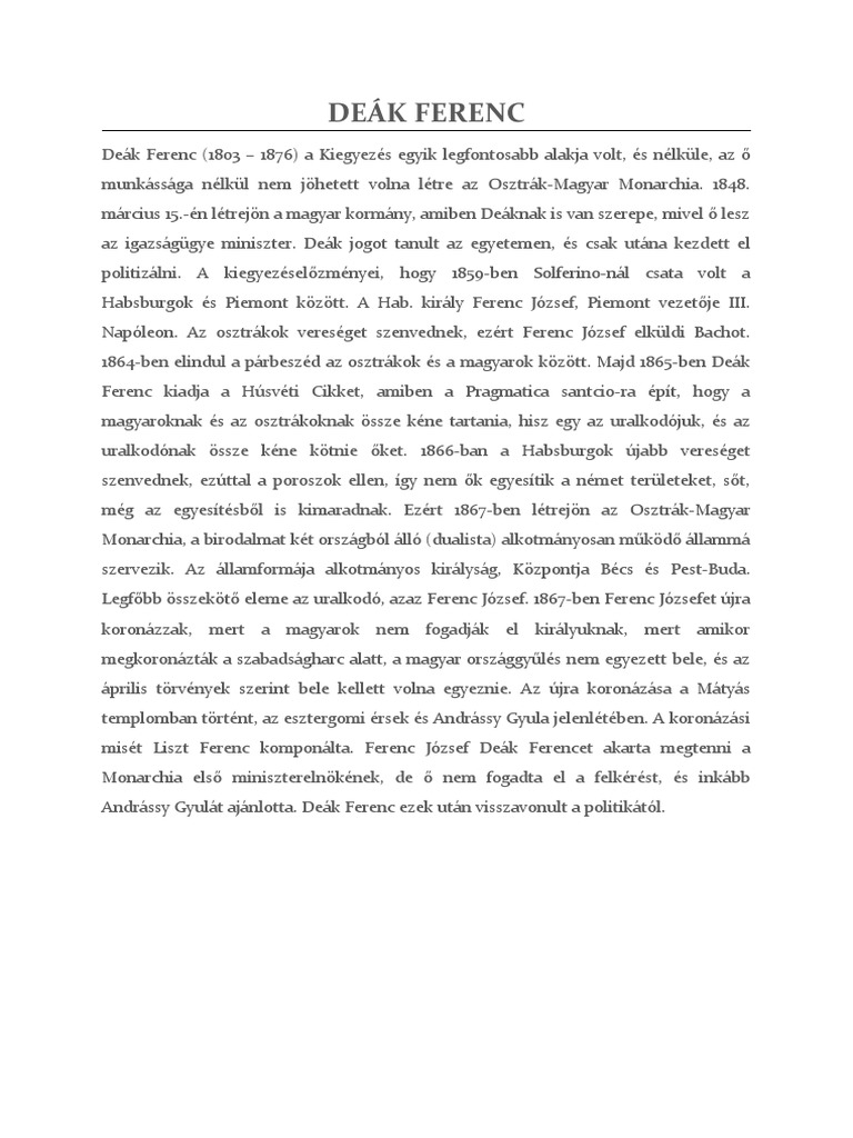 Deák Ferenc | PDF