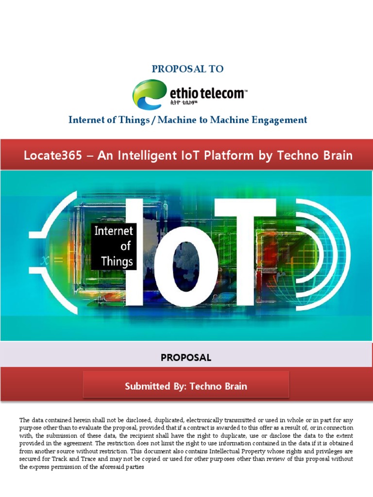 IoT Proposal for Ethio Telecom | PDF | Internet Of Things | Cloud Computing