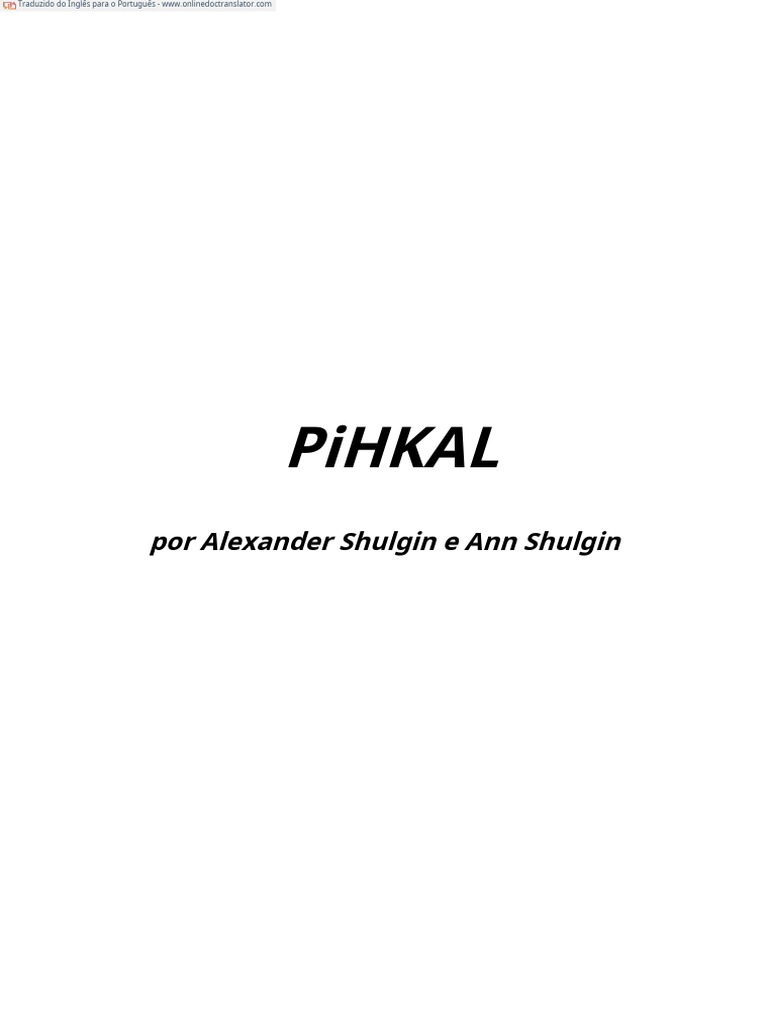 PiHKAL (1) (001-003) (1) .En - PT | PDF