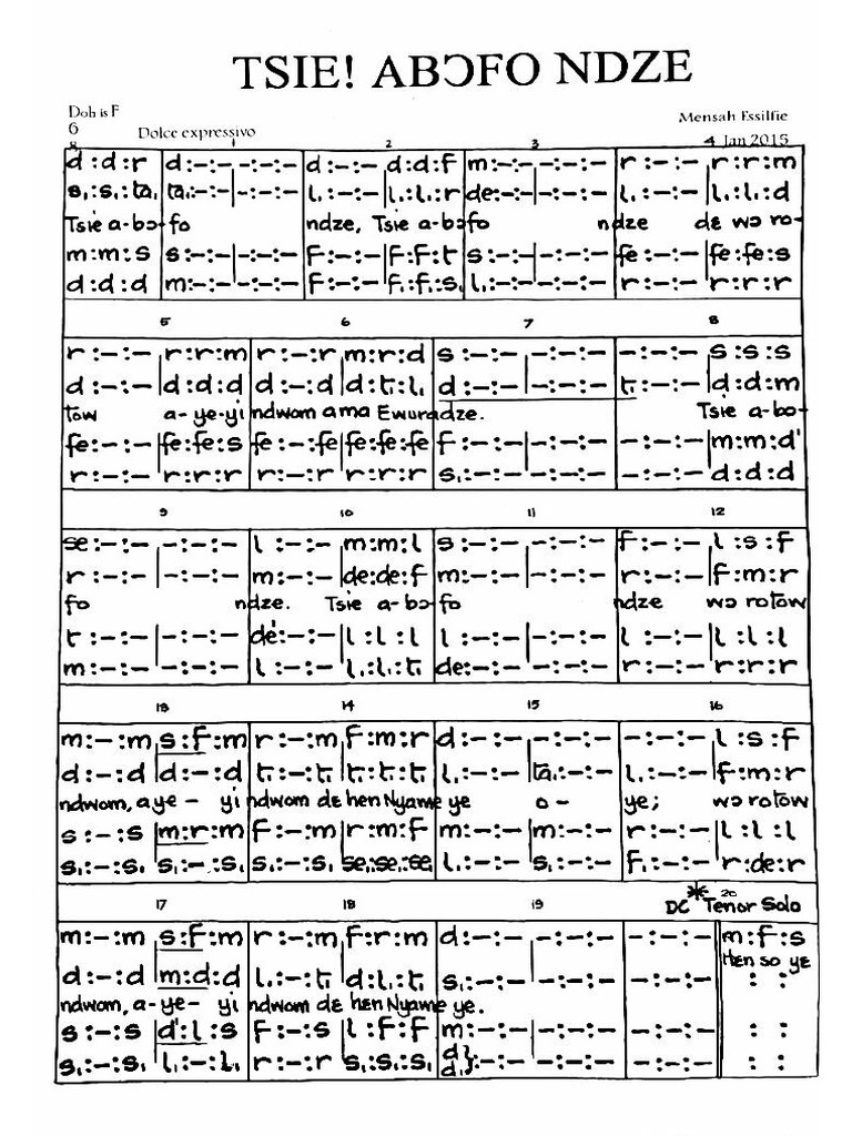 Tsie Abɔfo Ndze | PDF