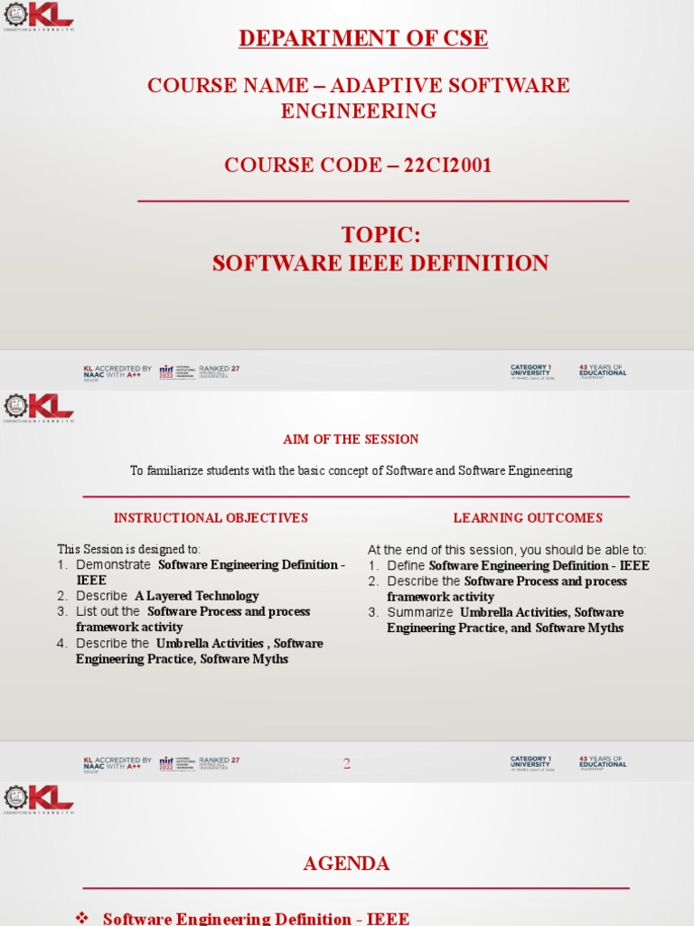 Software IEEE DEFINITION Session 2 | PDF | Software Engineering | Software