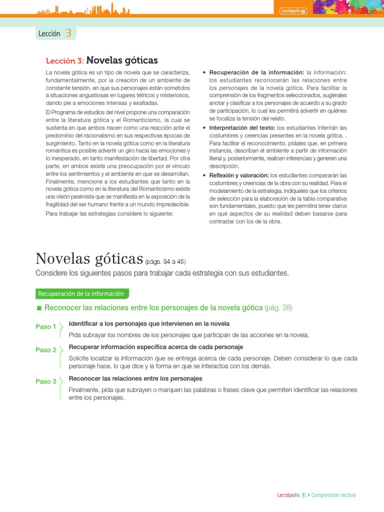 1 Medio Guia Novela Gotica 70 Copias | PDF | Novelas | Ficcion gotica