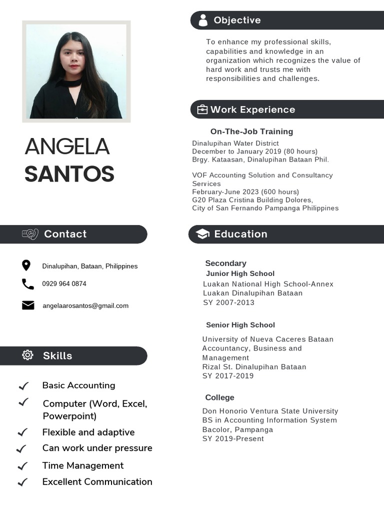 Angela Santos - RESUME | PDF