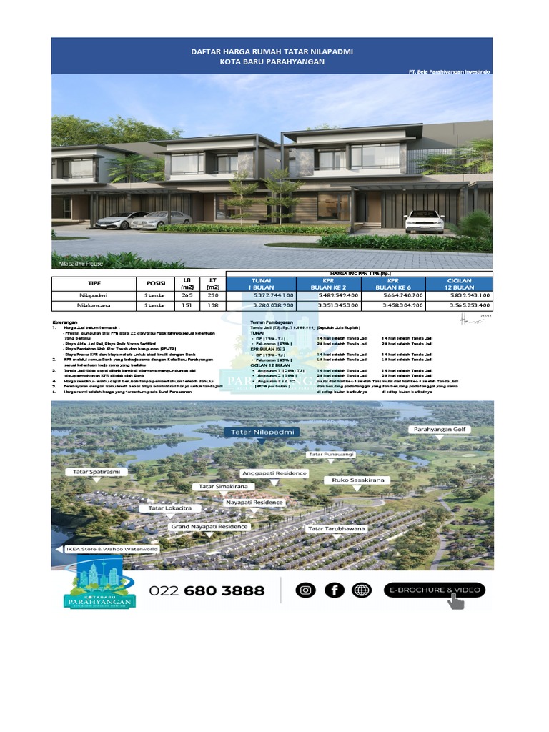Pricelist Rumah Tatar Nilapadmi House 13.07.23 | PDF