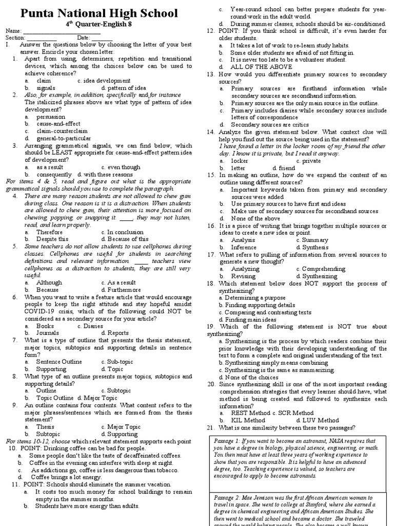 8_TQ_Quarter4 forda ferson | PDF