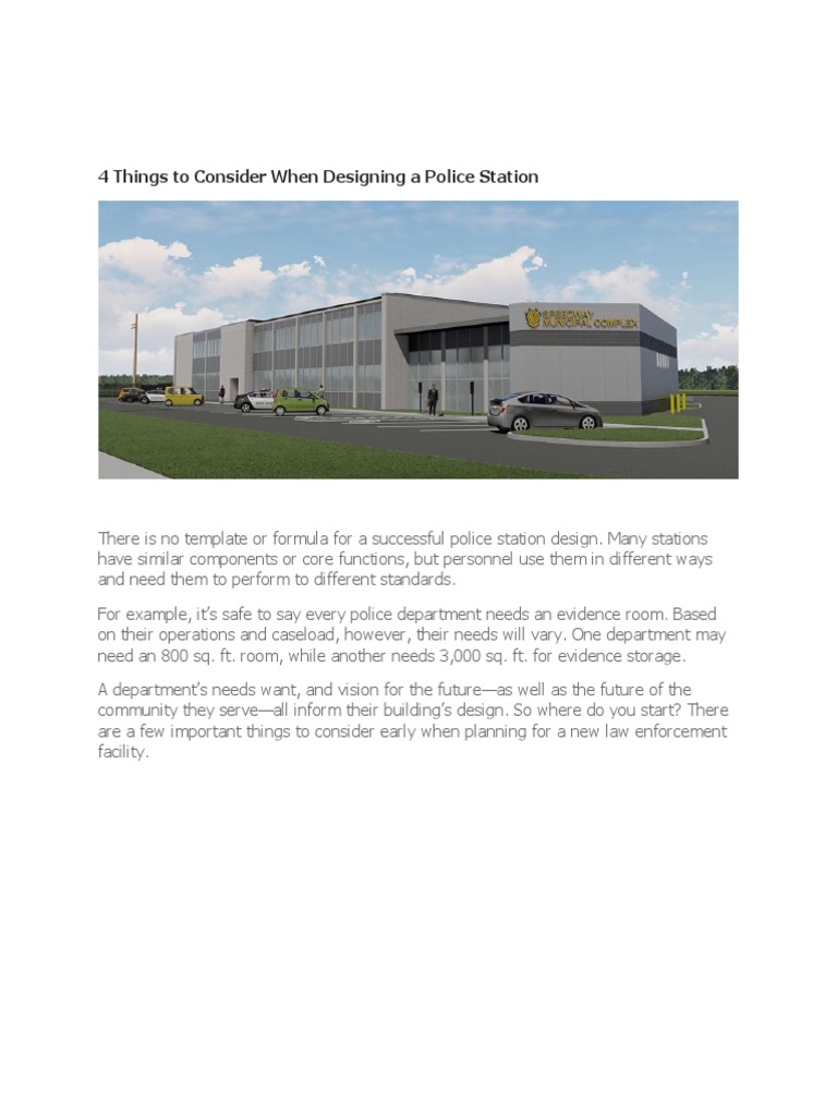 Police Station Design Considerations | PDF