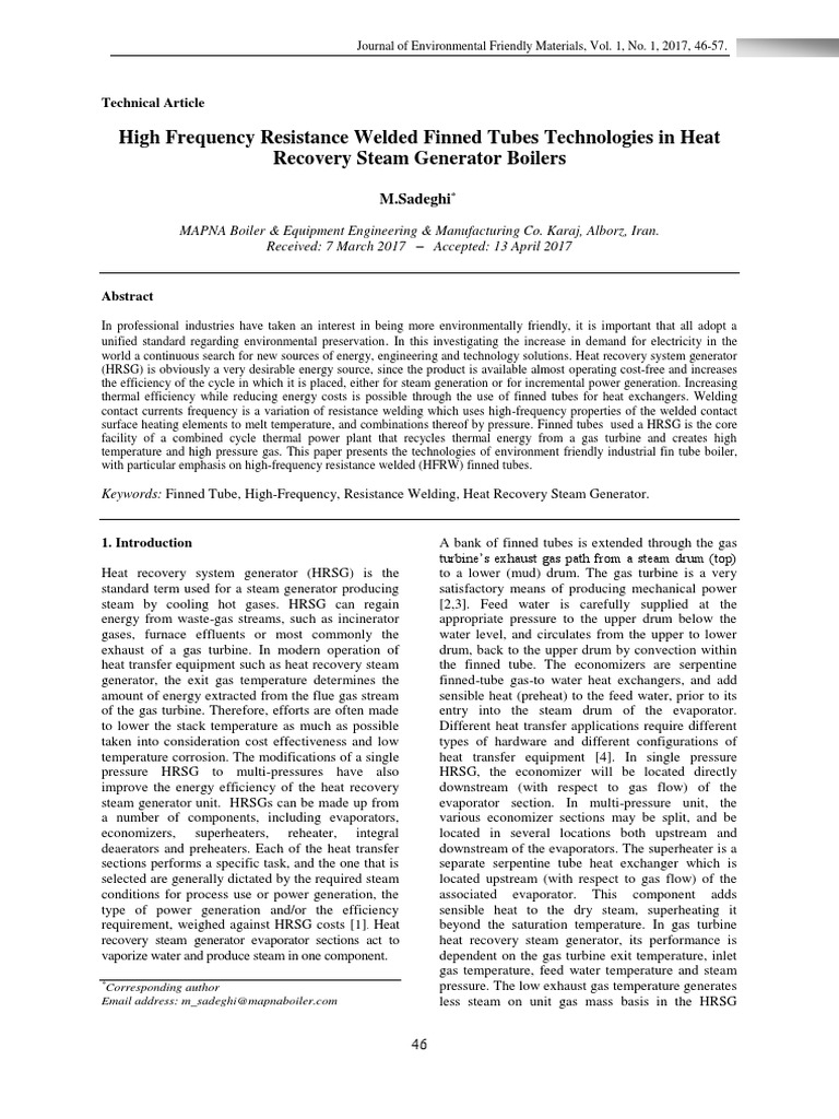 HFW Finned Tubes | PDF | Technology & Engineering